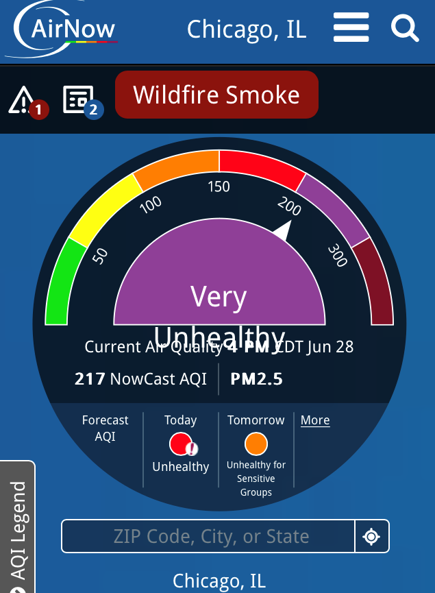 Canadian wildfires affect air quality in southern Indiana | The Lintonian